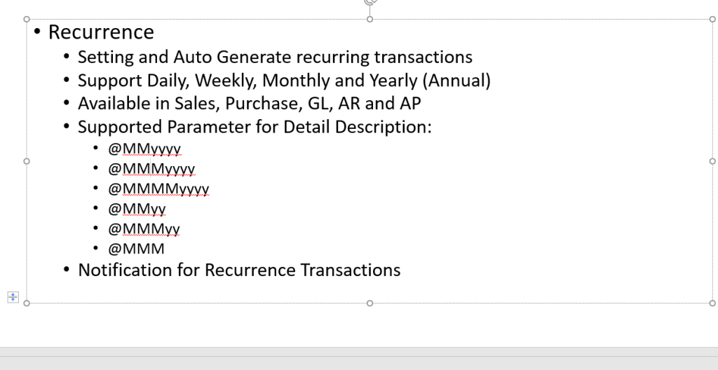 Set Month And Year By Invoice Date In Description When Create Recurrence Logical Asia
